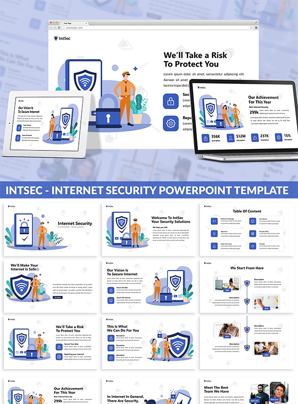 Intsec – Internet Security Powerpoint Template